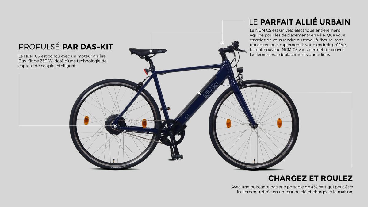 NCM C5 - Vélo électrique urbain compact et agile | Leon Cycle ...