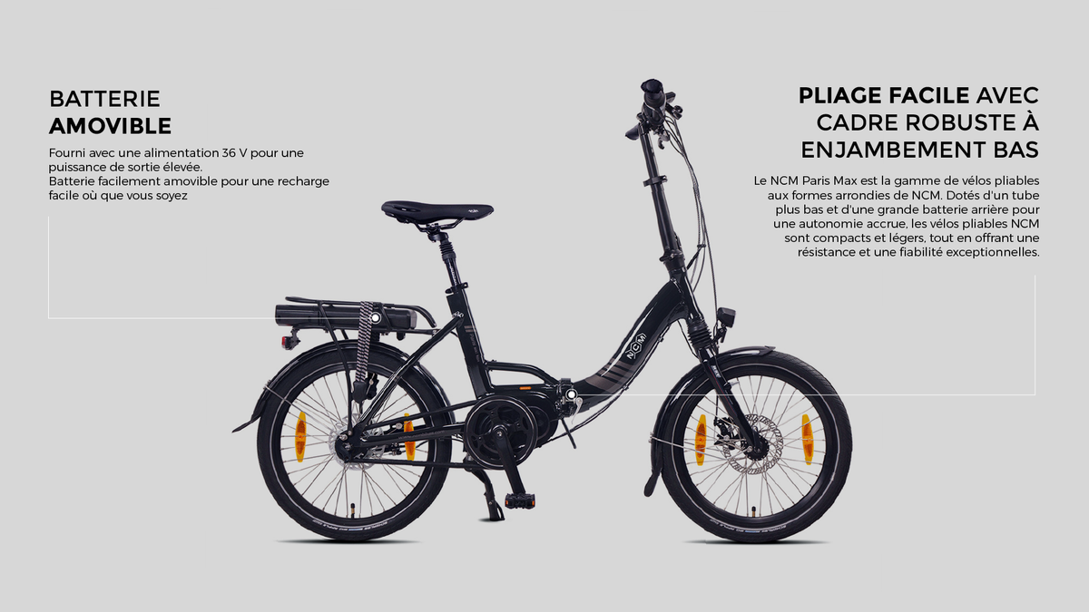 NCM Paris MAX N8R - Vélo électrique pliant performant | Leon Cycle – LEONCYCLE FR