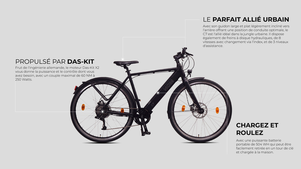 NCM C7 - Vélo électrique urbain léger et performant | Leon Cycle ...